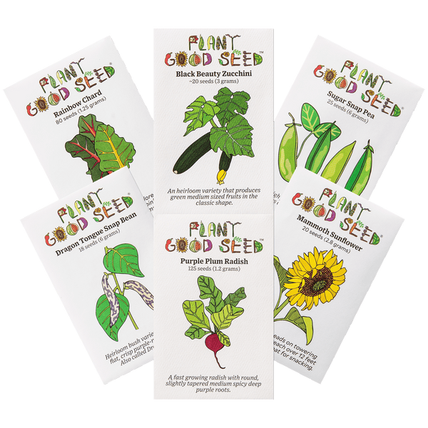 Beginning Gardeners Seed Collection - Six Packets - The Plant Good Seed ...