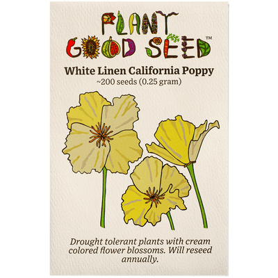 White Linen California Poppy Seeds - The Plant Good Seed Company