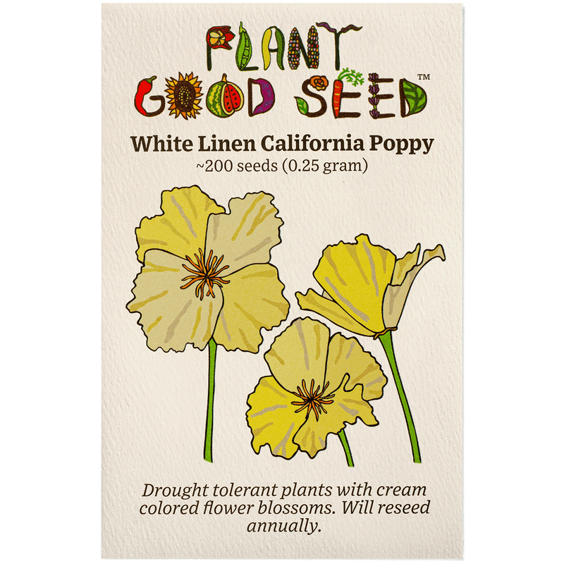 White Linen California Poppy Seeds - The Plant Good Seed Company