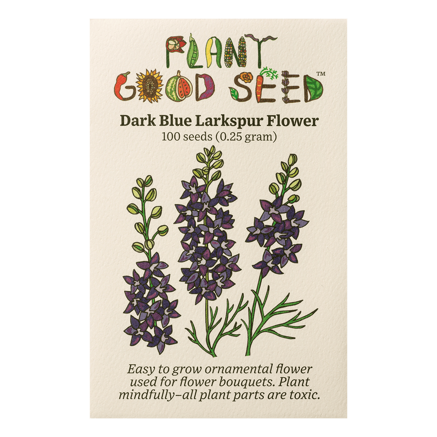 Dark Blue Rocket Larkspur Seeds - The Plant Good Seed Company